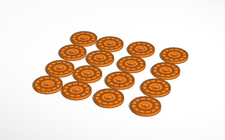 3D design Poker chips - Tinkercad
