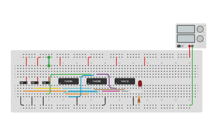 Circuit Design Realization Of Function Using Sop F Ab′ A′b′ Ac Tinkercad