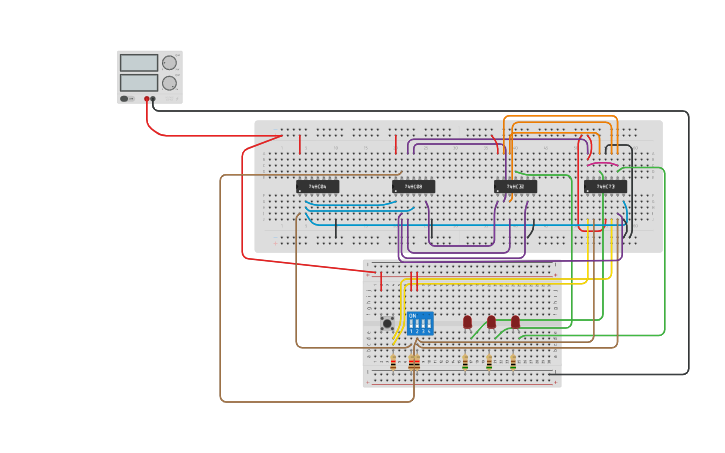 Circuit design LAB4 Ex2 | Tinkercad