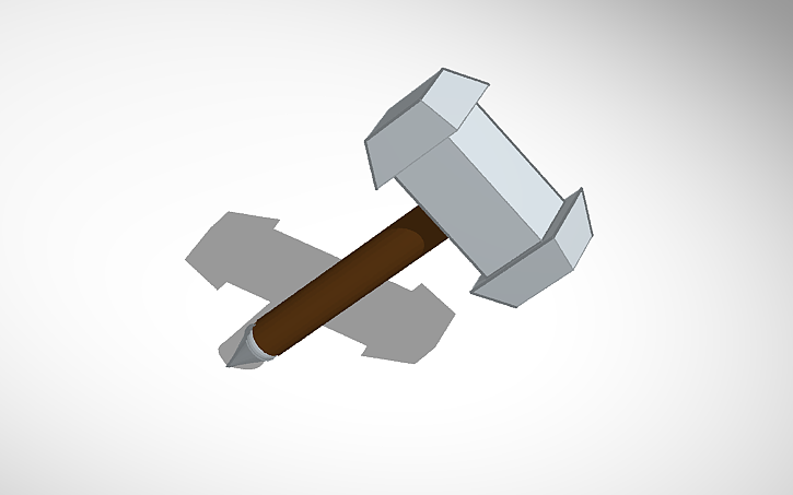 3D design battle hammer | Tinkercad