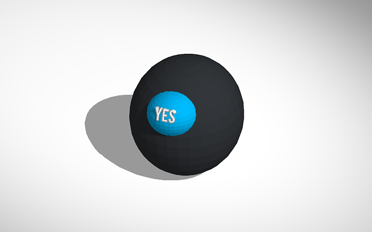 3D design Magic 8 Ball - Tinkercad