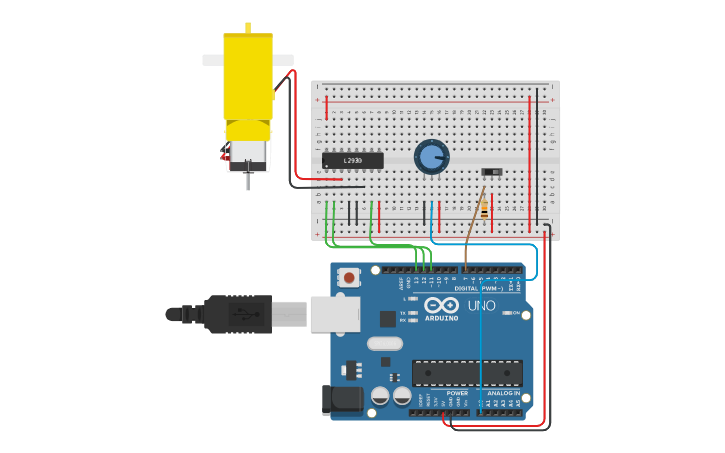 Circuit design Motor Driver Switch - Tinkercad