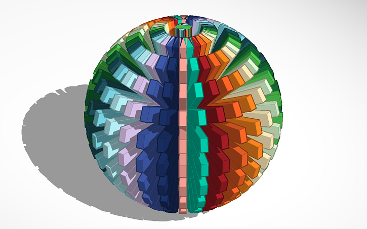 3D design rainbow ball | Tinkercad