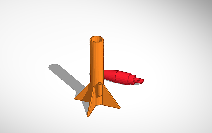 3D design Rocket for A8-3 Rocket Engine - Tinkercad