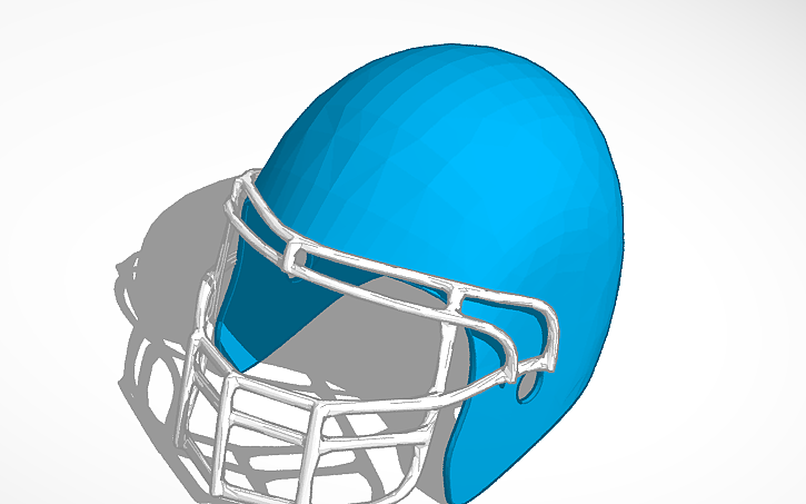 3D design football helmet - Tinkercad