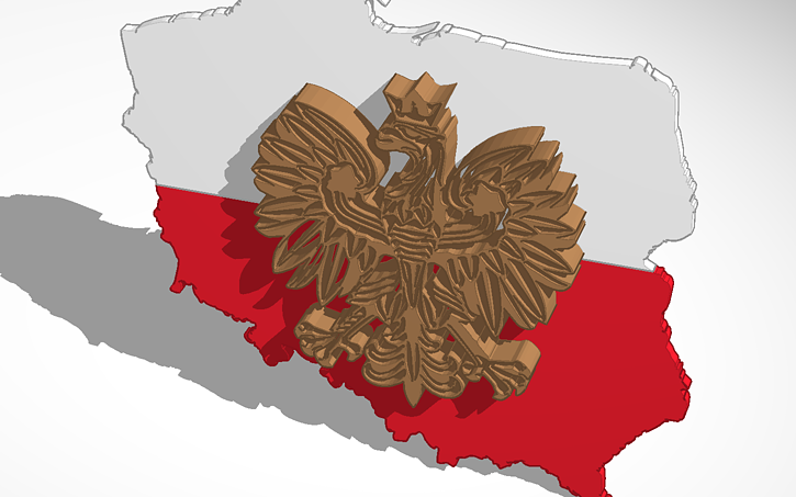 3D design Godlo Polski - Tinkercad