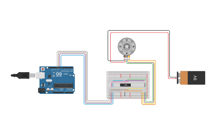 Circuit design Luqmaanul Chakiim 19650008 stepper | Tinkercad