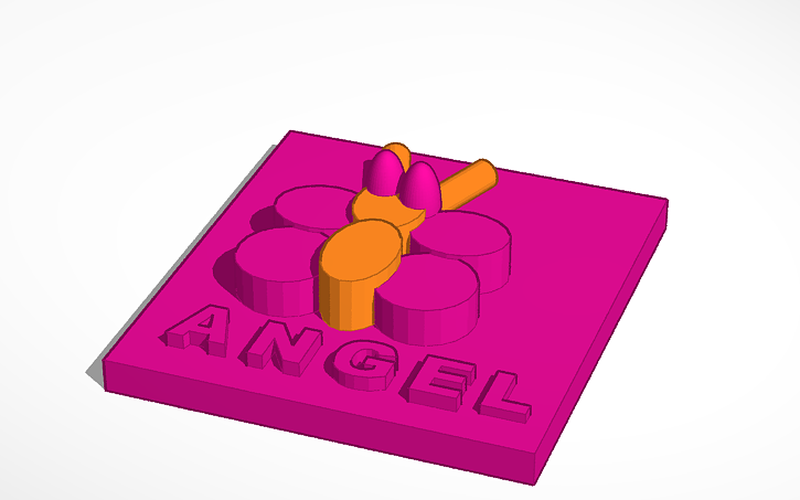 3D design Angel mariposa - Tinkercad