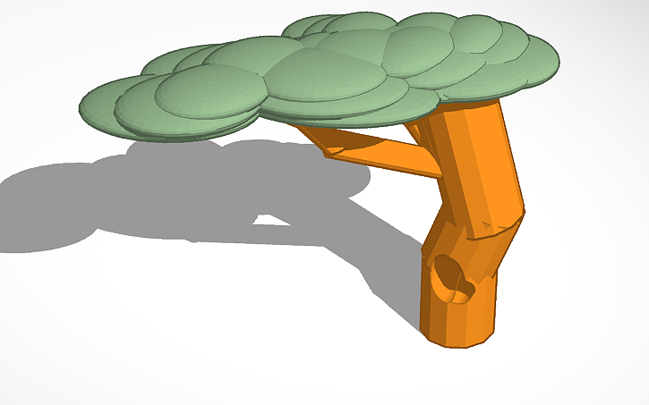 3D design Savanna tree - Tinkercad