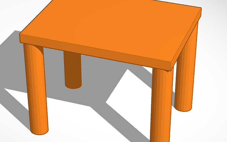 3D design Table - Tinkercad