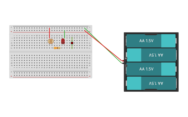 Circuit design LDR - Tinkercad