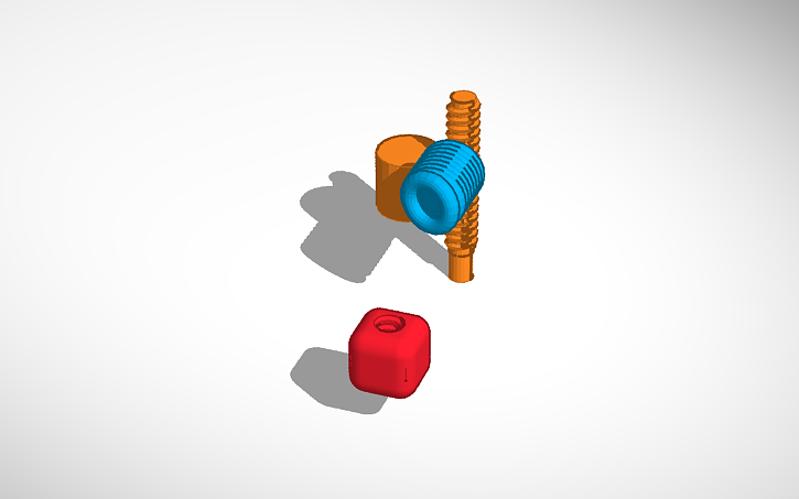 3D design bolt&nut - Tinkercad