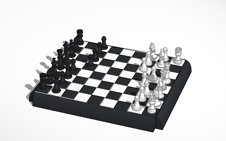 3D design Magnetic Chess set - Tinkercad