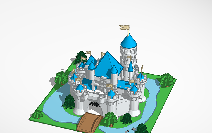 3D design Medieval castle - Tinkercad