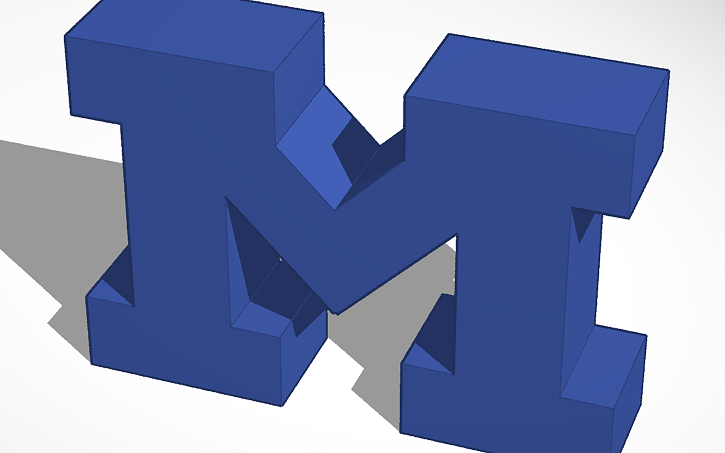 3D design Michigan Logo - Tinkercad