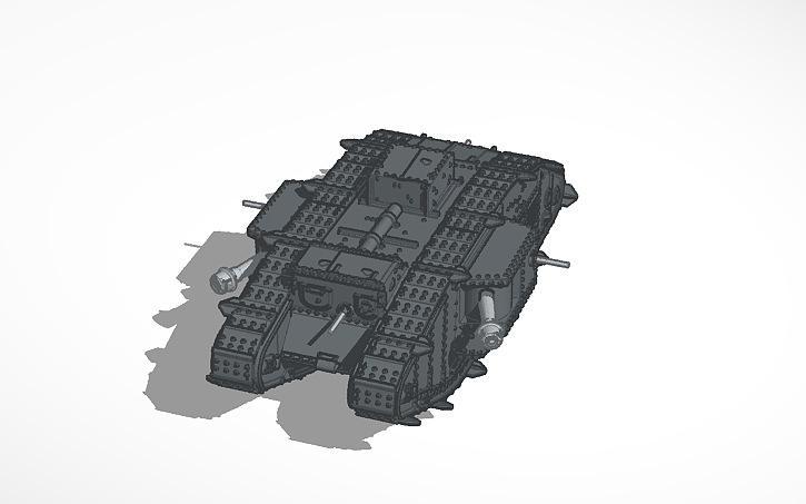 3D design modified mk-v tank - Tinkercad