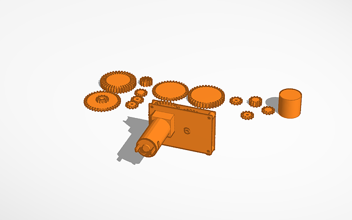 3D design motor reductor - Tinkercad