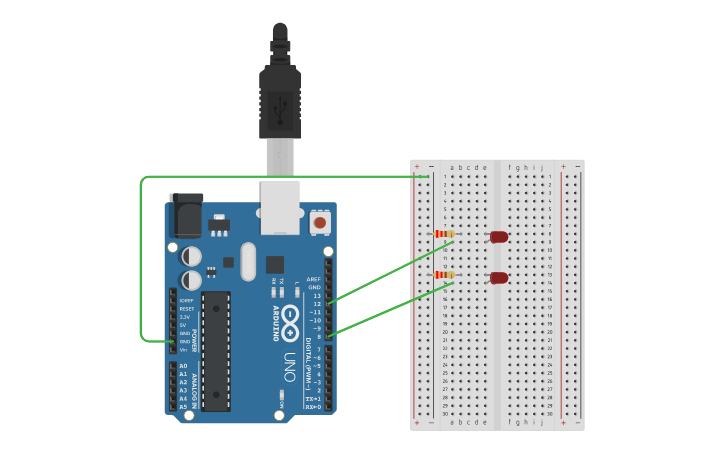 Circuit design Practical Quiz - Arduino Grethell | Tinkercad
