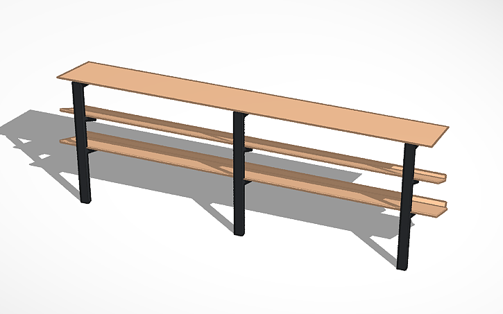 3D design Steel Shelving Racks - Tinkercad