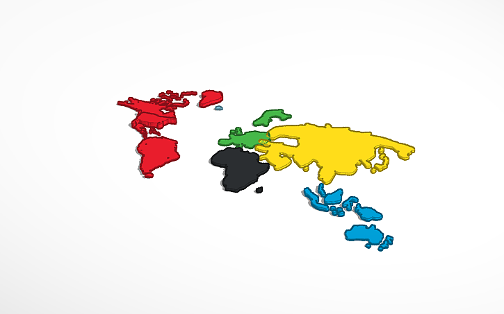 3D design world map | Tinkercad