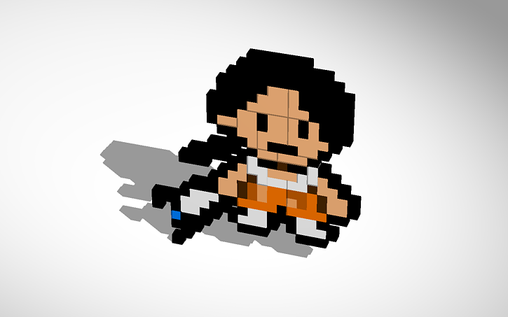 3D design Chell Pixel Art | Tinkercad