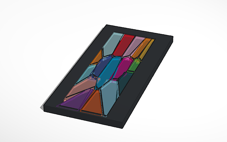 3D design stained glass - Tinkercad