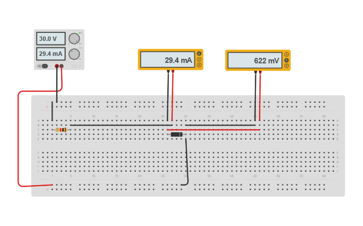Circuit design forward bias circuit. - Tinkercad
