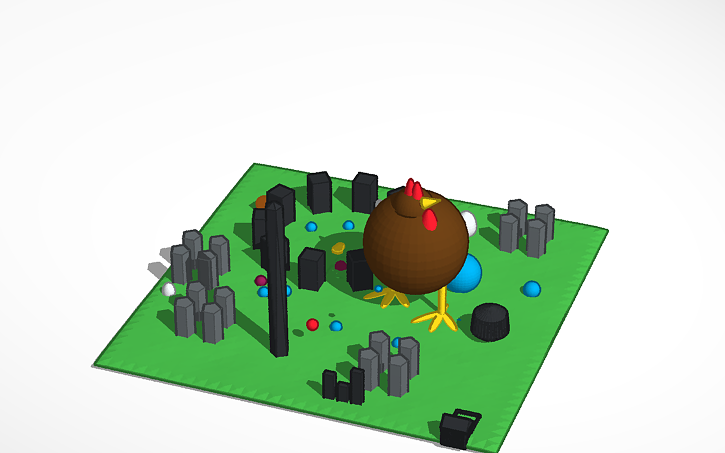 3D design Attack on Fruit Town. By Who? Your One and Only KFC Chicken ...