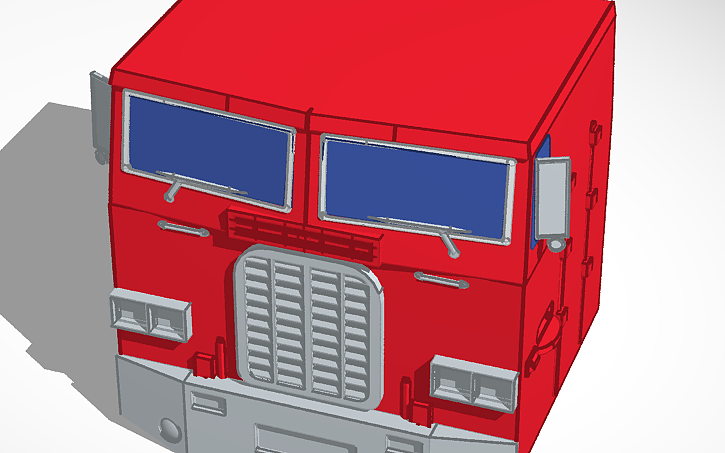 3D design transformers: optimus prime super realistic vehicle - Tinkercad