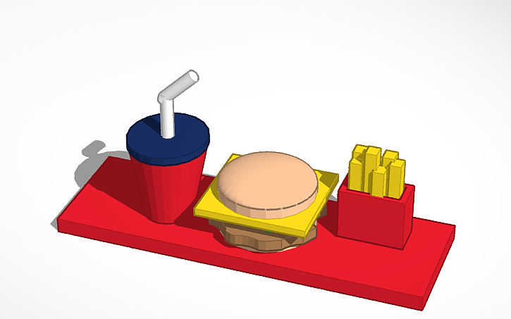 3D design Fast Food - Tinkercad