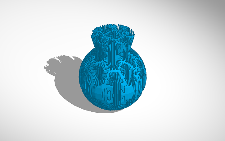 3D design Coral vase - Tinkercad