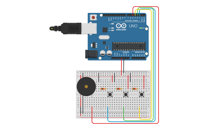 Circuit design Montagem 3 (Projeto Timer) | Tinkercad