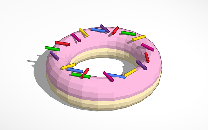 3D design donut - Tinkercad