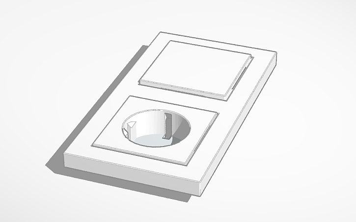 3D design EU socket with switch - Tinkercad