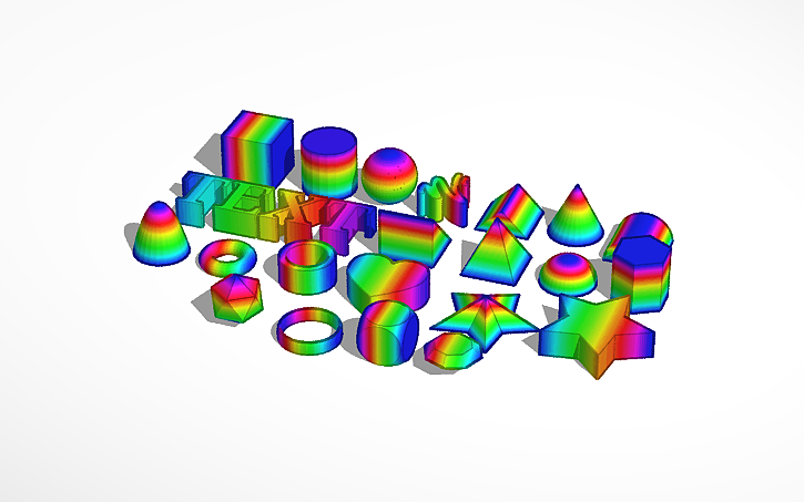 3D design Basic Shapes Become Gradients !!! - Tinkercad