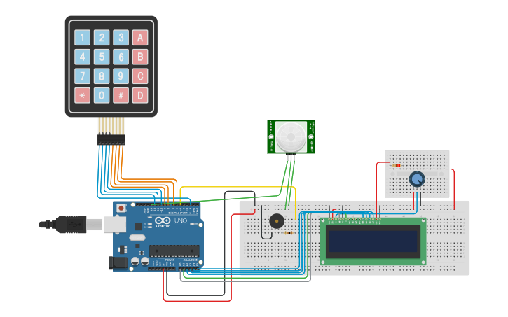 Circuit design Home Security Alarm System - Tinkercad