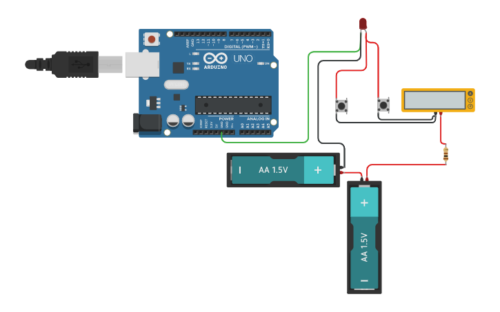 Circuit design Simple LED circuit | Tinkercad