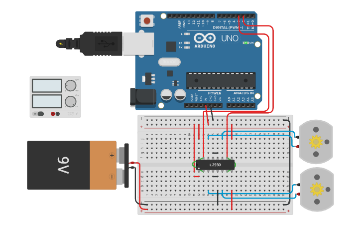 Circuit design arduino-motor-driver - Tinkercad