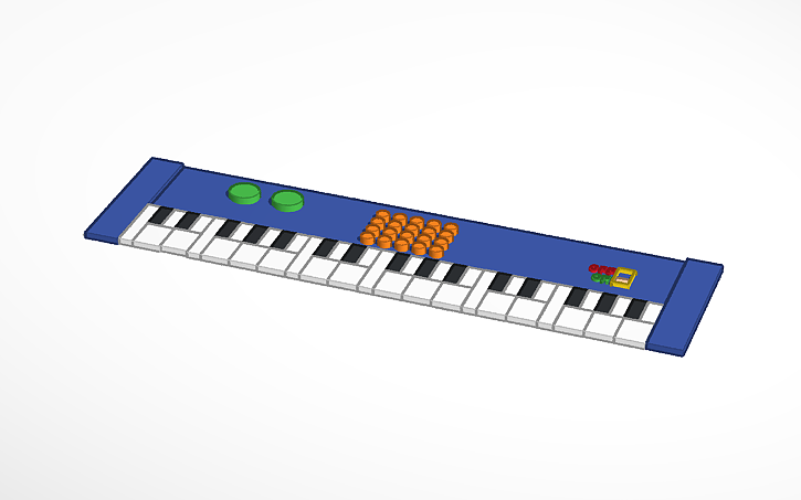 3D design Piano Keyboard | Tinkercad