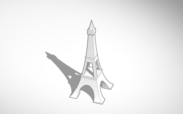 3D design Eiffel Tower - Tinkercad