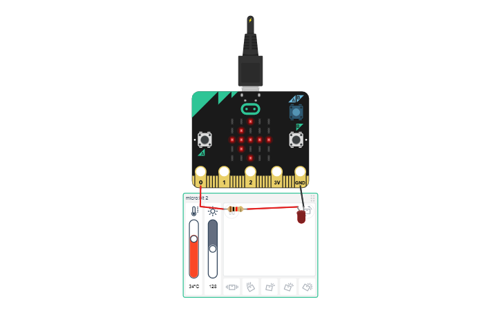 Circuit design Microbit - Tinkercad