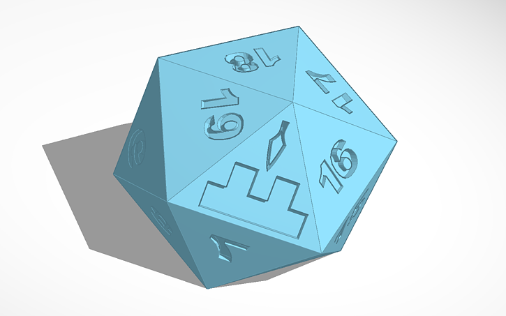 3D design D20 Spin-Down Sean Roeper - Tinkercad