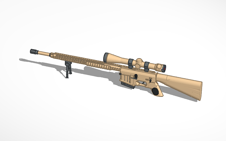 3D design Sniper Rifle "M110" - Tinkercad