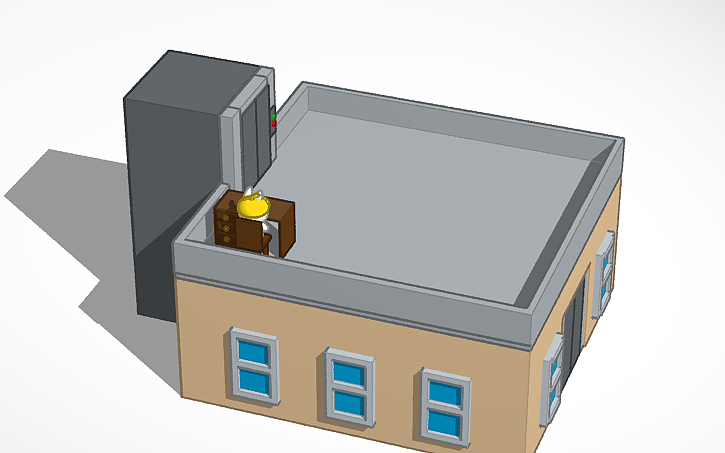 3D design Aartment Top Floor/Roof - Tinkercad