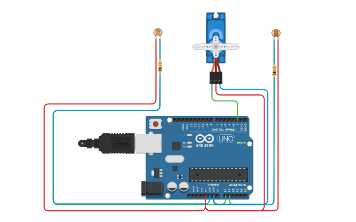 Circuit Design Arduino Uno Sensor 2 Tinkercad