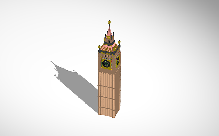 3D design Highly Detailed Big Ben - Tinkercad