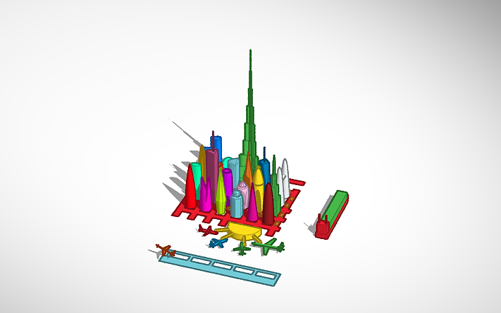 3D design Mini City | Tinkercad