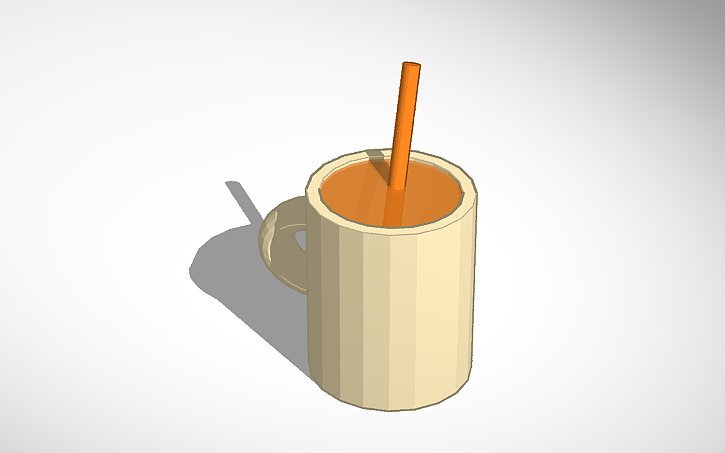 3D design bubble tea - Tinkercad