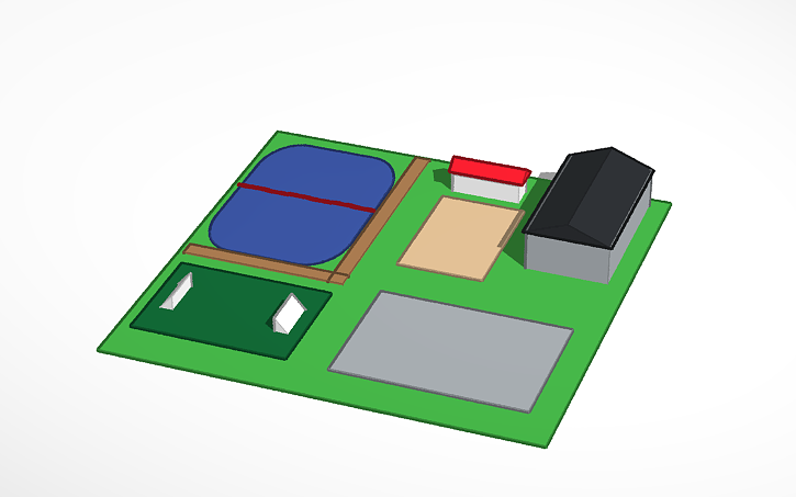 3D design Landscaping Plan - Tinkercad