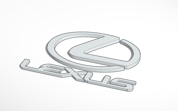 3D design lexus logo - Tinkercad
